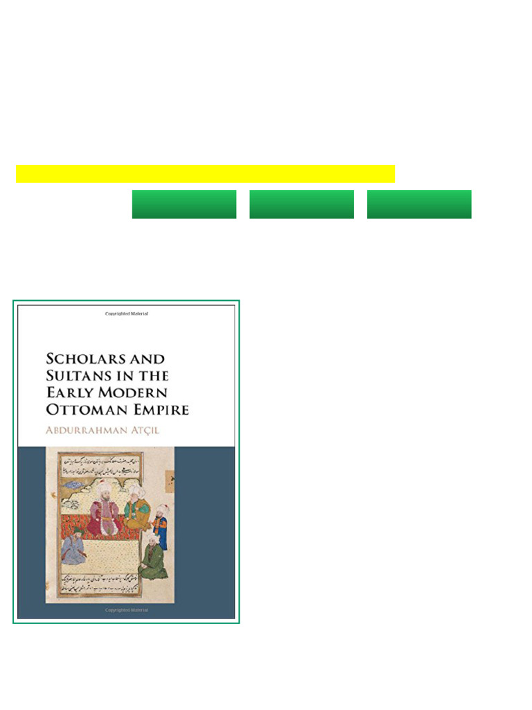(Ebook) Scholars and Sultans in the Early Modern Ottoman Empire by ...
