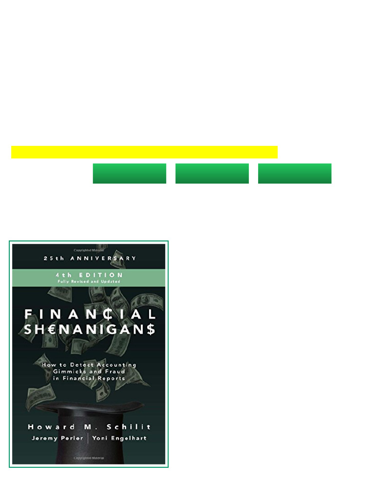 (Ebook) Financial Shenanigans: How to Detect Accounting Gimmicks and ...