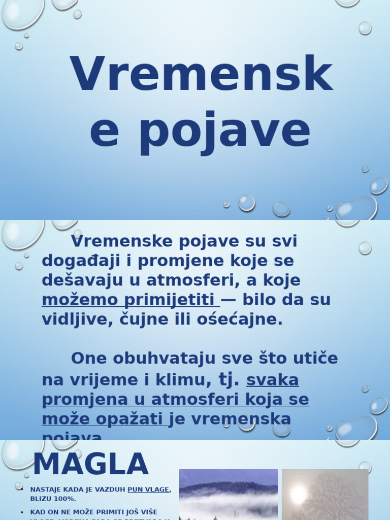 Vremenske Pojave i Padavine | PDF