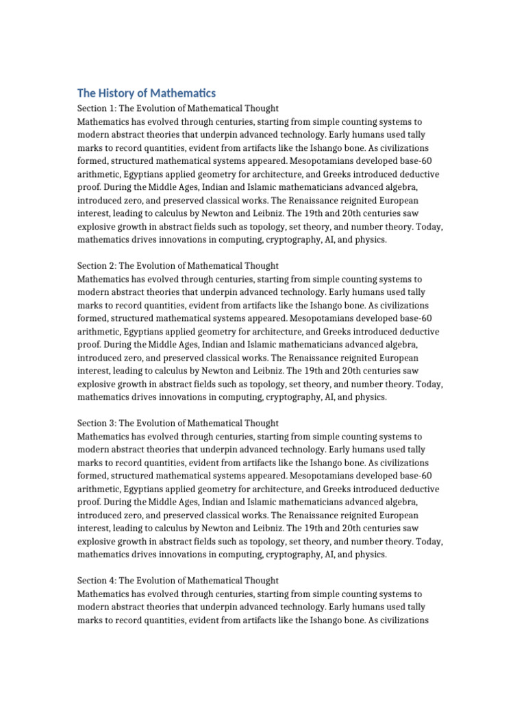 History of Mathematics | PDF | Mathematics | Geometry