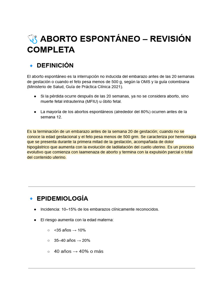 Aborto 1 | PDF | El embarazo | Aborto