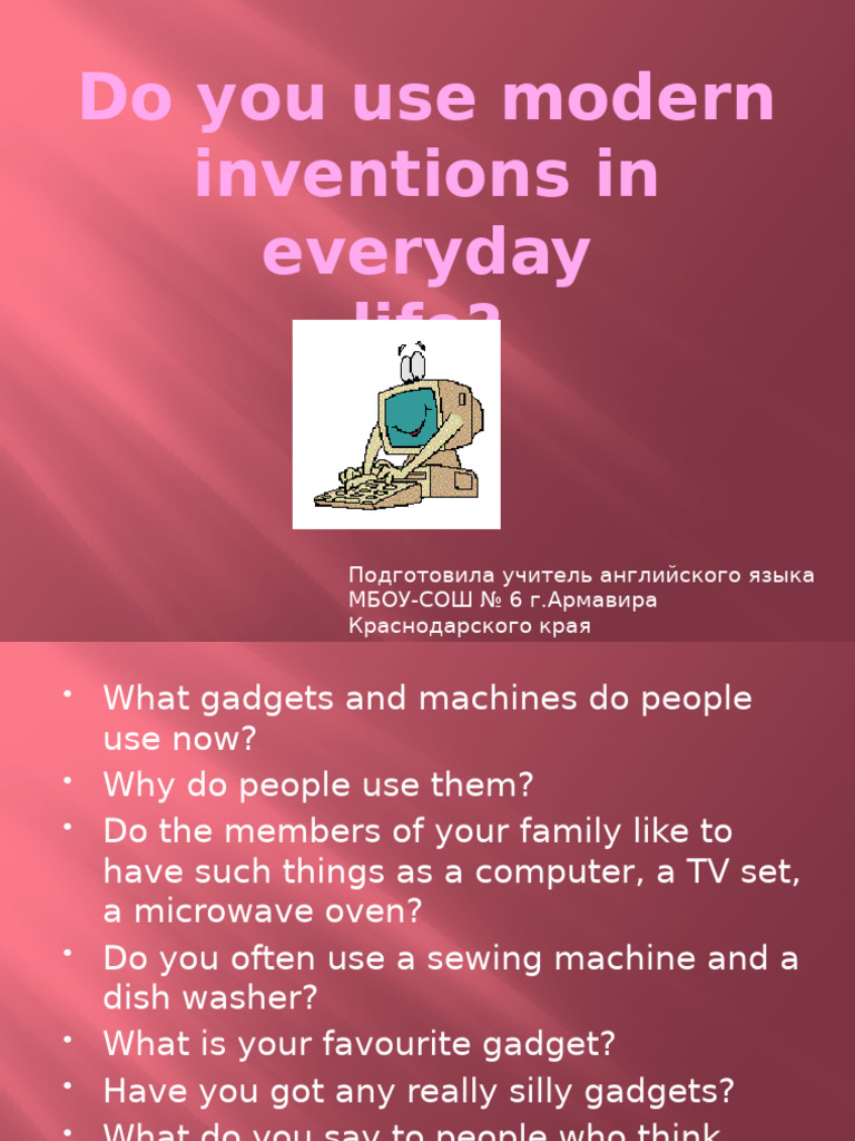 Everyday Gadgets and Their Uses | PDF | Language Mechanics | Linguistic ...