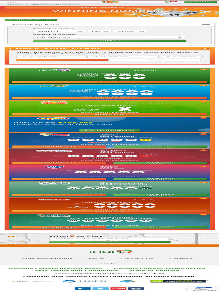 Winning Numbers 28 | PDF | Lottery | Gambling Games