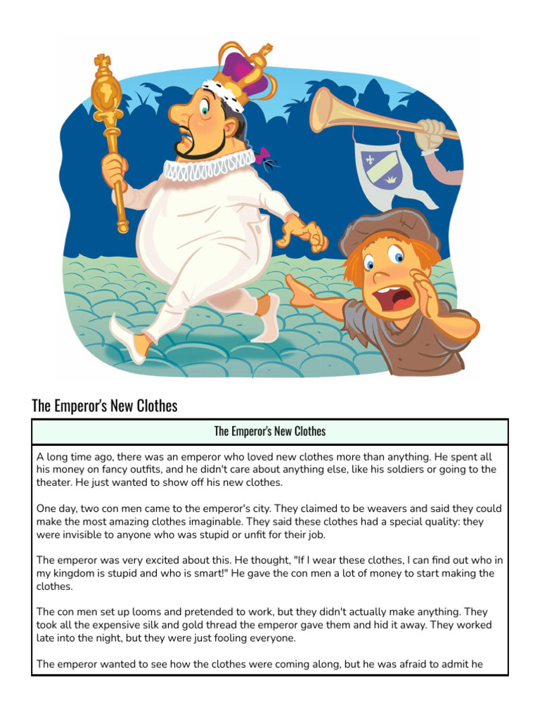 The Emperor's New Clothes | PDF | Weaving