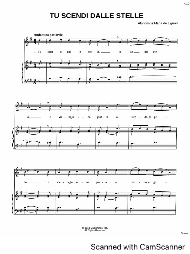 Tu Scendi Dalle Stelle | PDF