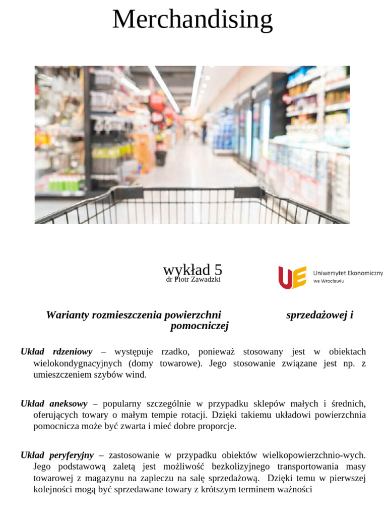 Wykład 4 - Merchandising | PDF