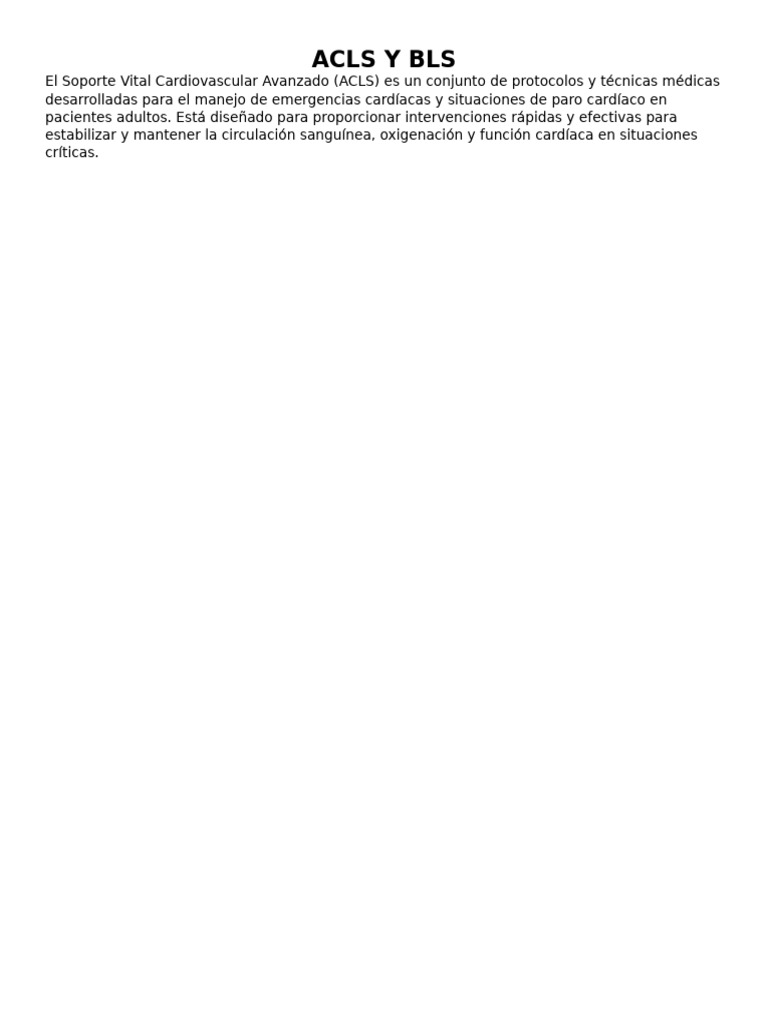 0.1 - Acls y BLS | PDF