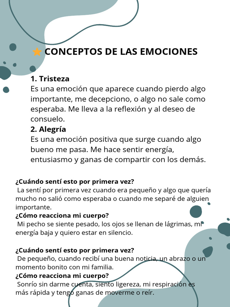 Conceptos de Las Emociones | PDF