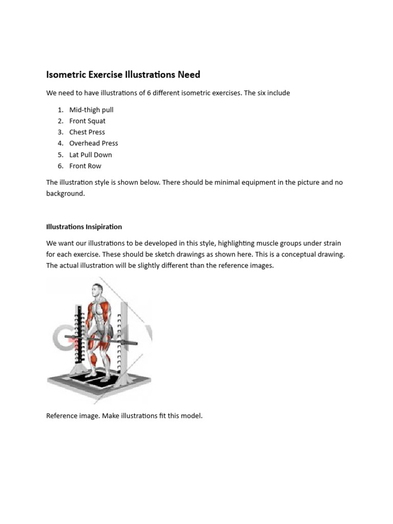 Isometric Exercise Illustration Guide | PDF | Arm | Musculoskeletal System