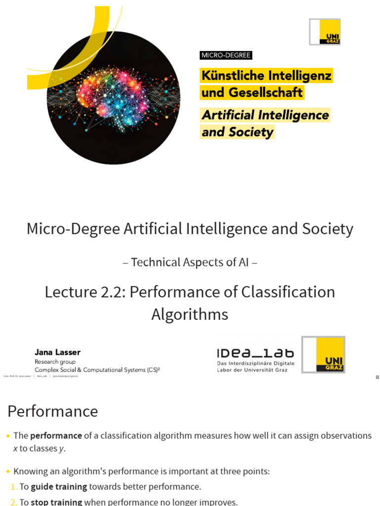 AI Society 2.2 – Performance of Classification Algorithms | PDF ...