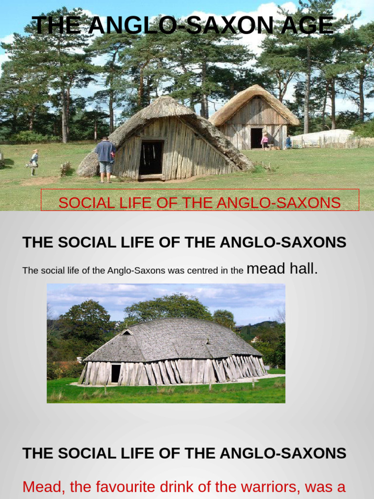 Anglo-Saxon Age - Social Life of The Anglo-Saxons | PDF