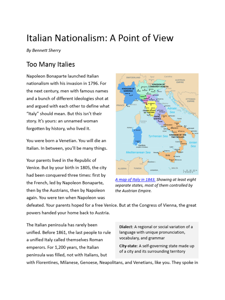 Italian Nationalism - A Point of View | PDF | Italy