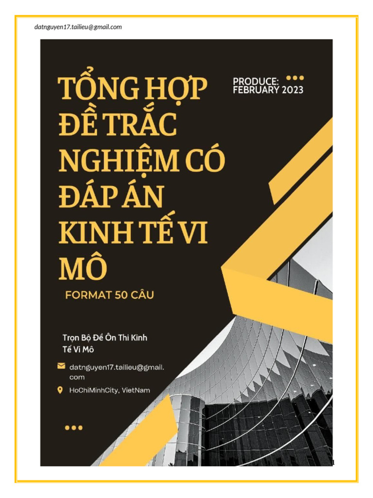 Kinh-Tế-Vi-Mô-Tổng-Hợp-Trắc-Nghiệm-Có-Đáp-Án | PDF