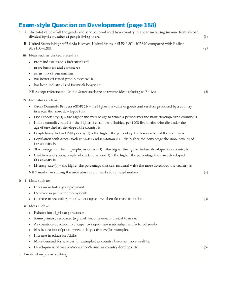 Exam-Style Question (Answer Scheme) | PDF