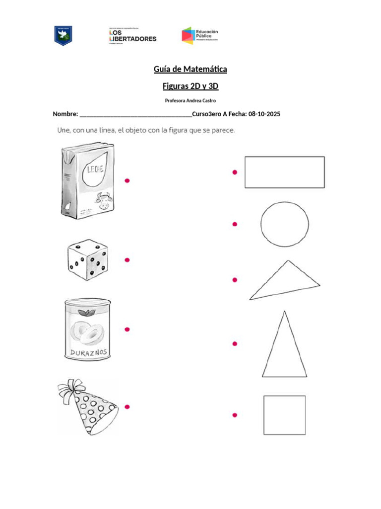 Guía Matematica 2d y 3d | PDF