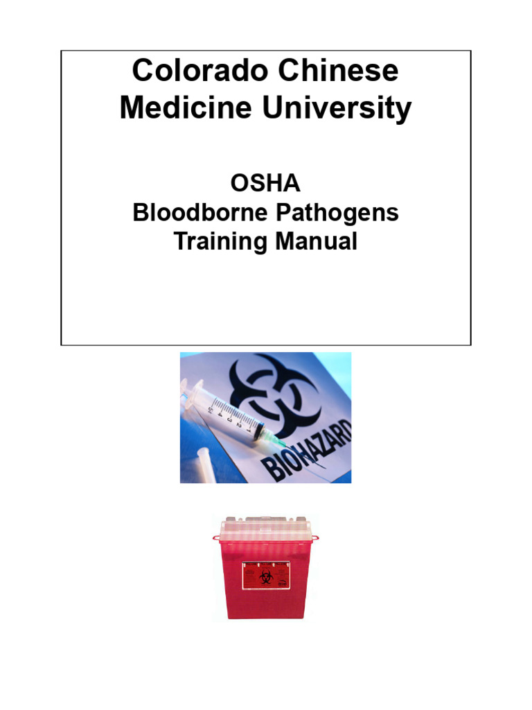 OSHA Bloodborne Pathogens Training Manual | PDF | Hepatitis B | Hepatitis