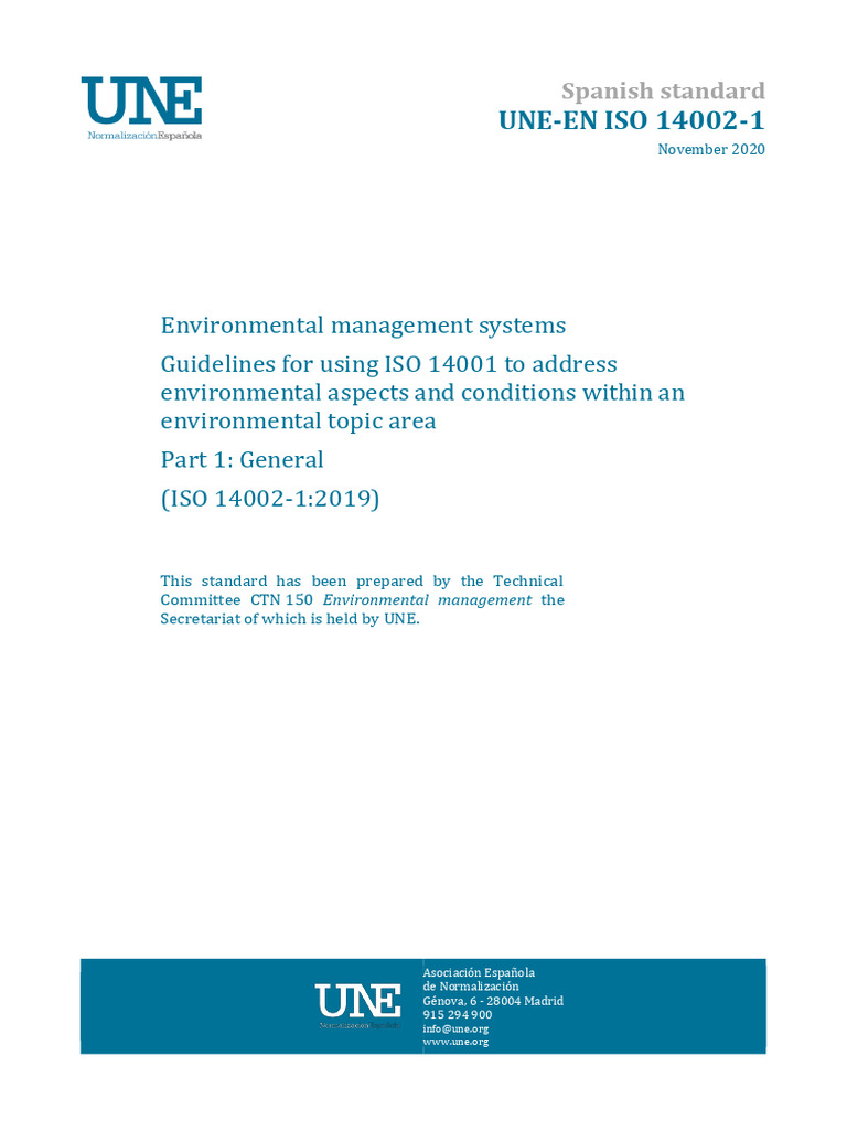 ISO 14002-1 Guidelines for Environmental Management | PDF | European ...