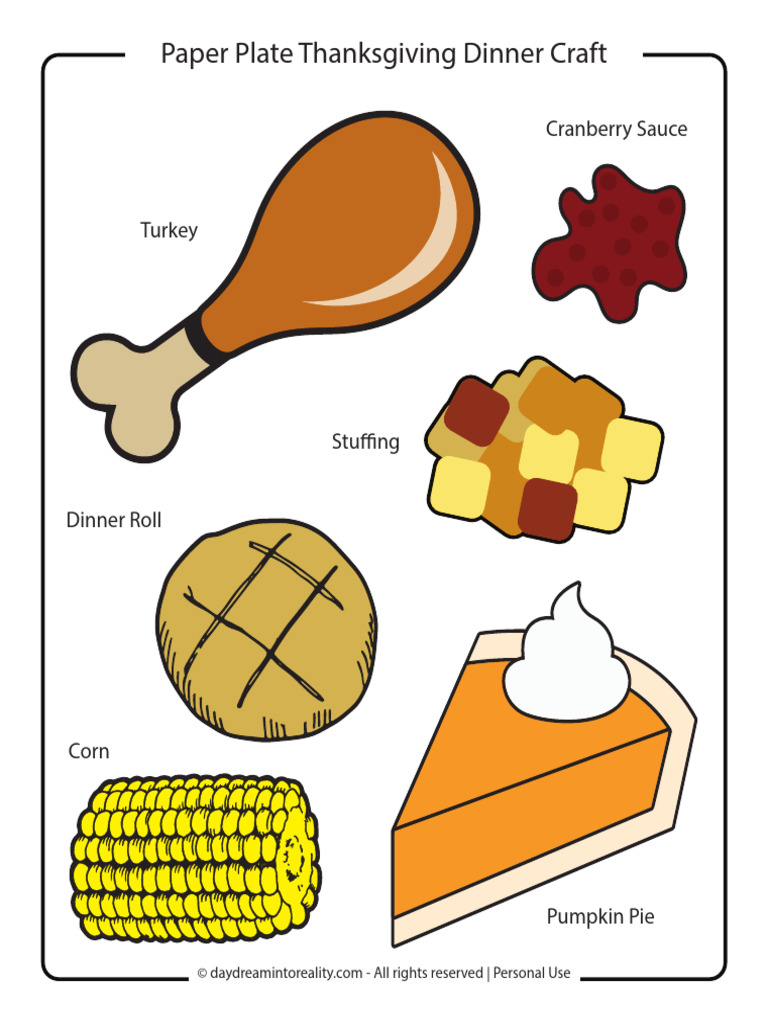 Paper Plate Thanksgiving Dinner Craft | PDF