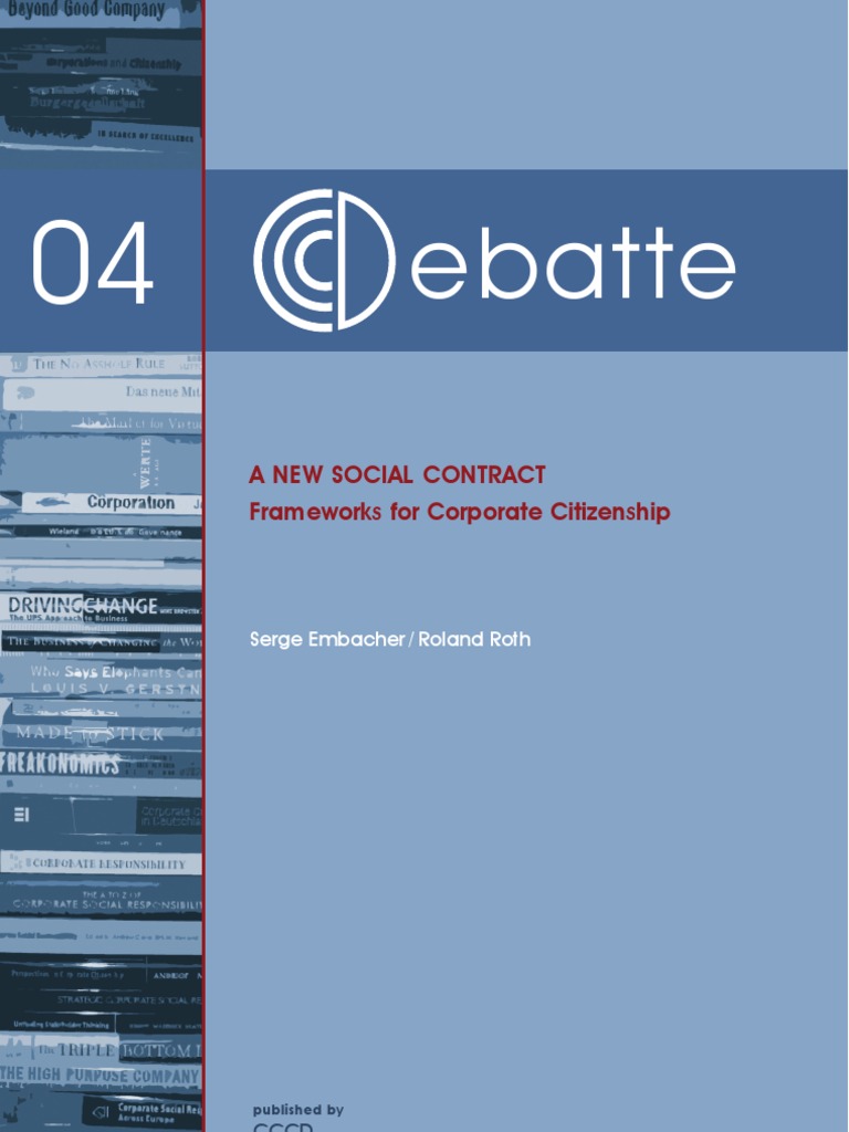 Ebatte: A New Social Contract Frameworks For Corporate Citizenship ...