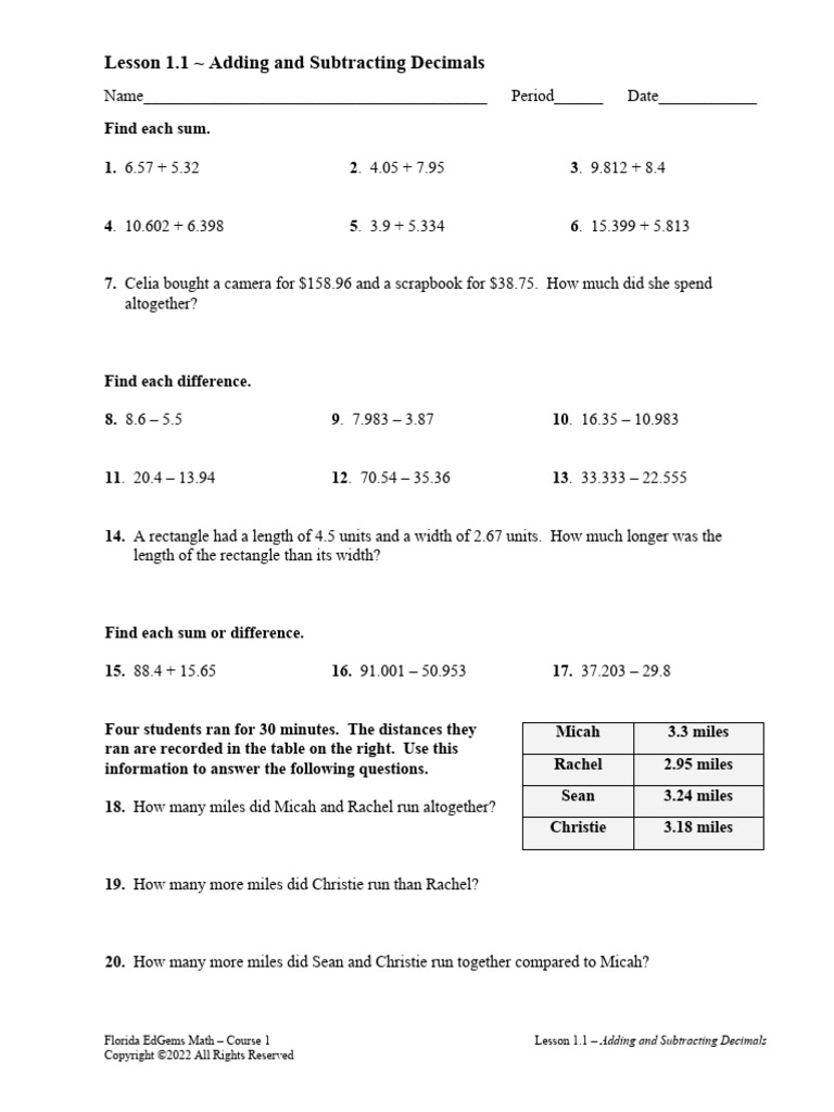 1.1 Homework | PDF