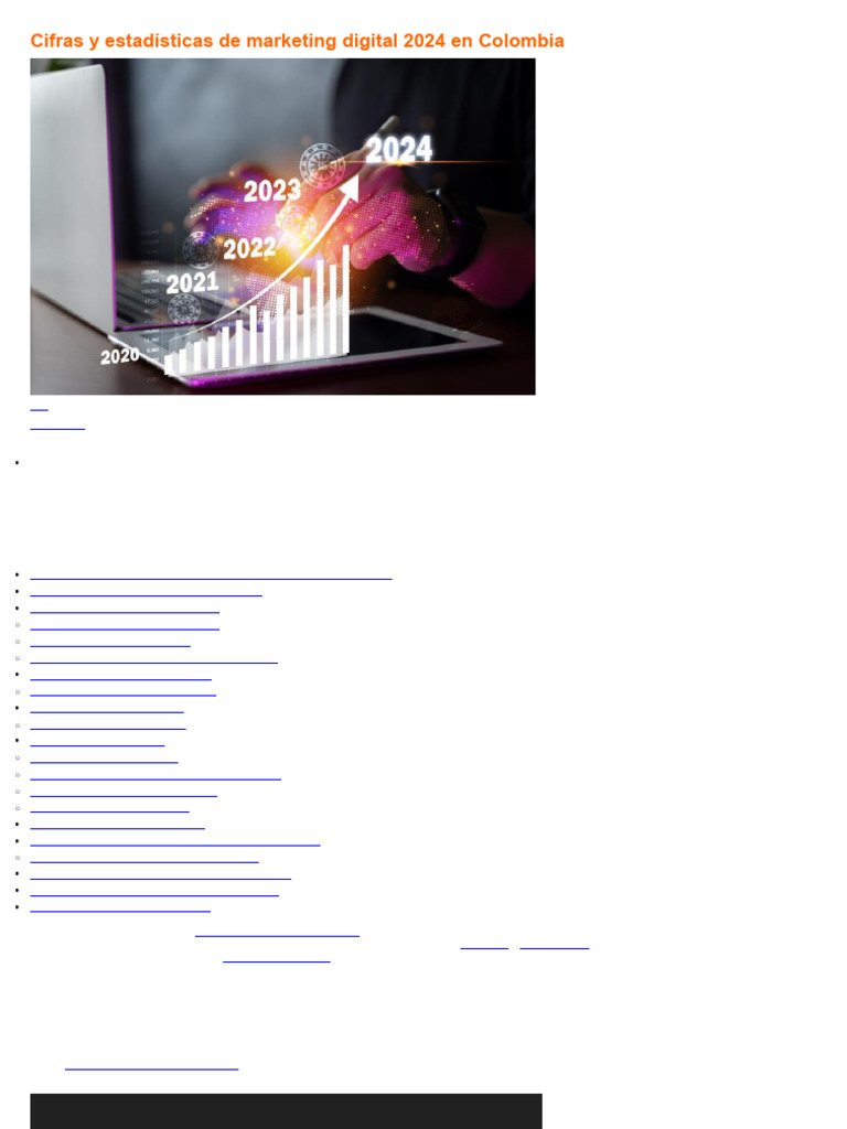 Cifras y Estadísticas de Marketing Digital 2024 en Colombia | PDF | Publicidad digital | Internet
