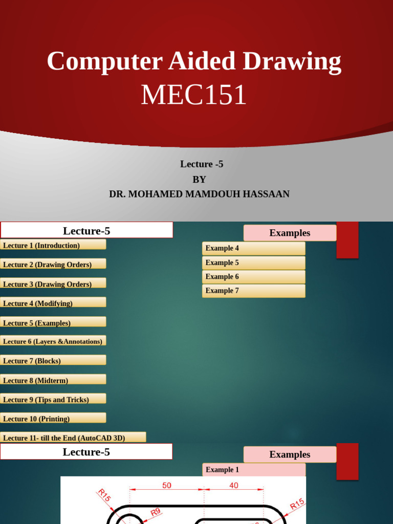 MEC151 - Computer Aided Drawing, Lecture 5 | PDF