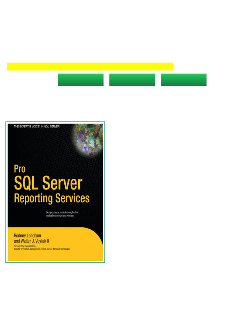 Pro SQL Server Reporting Services 1st Edition Rodney Landrum digital ...