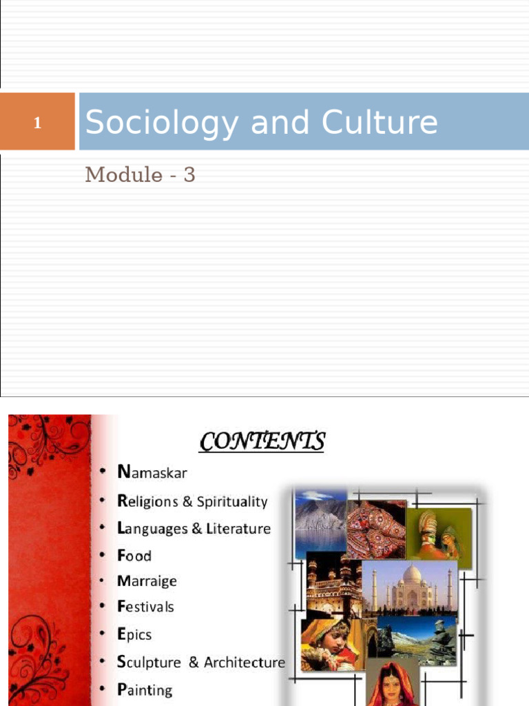 Module 3 Sociology Culture | PDF | Knowledge | Traditions
