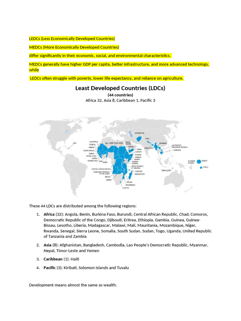 Ledcs and Medcs (1) | PDF | Economies