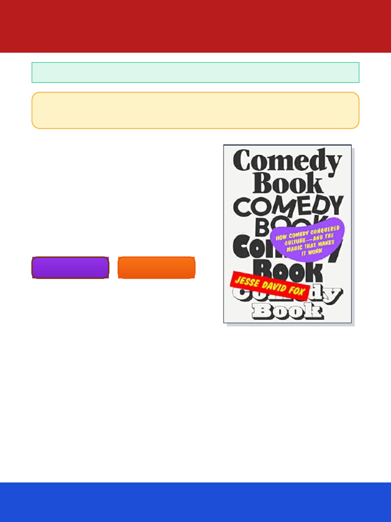 Comedy Book: How Comedy Conquered Culture-And The Magic That Makes It ...