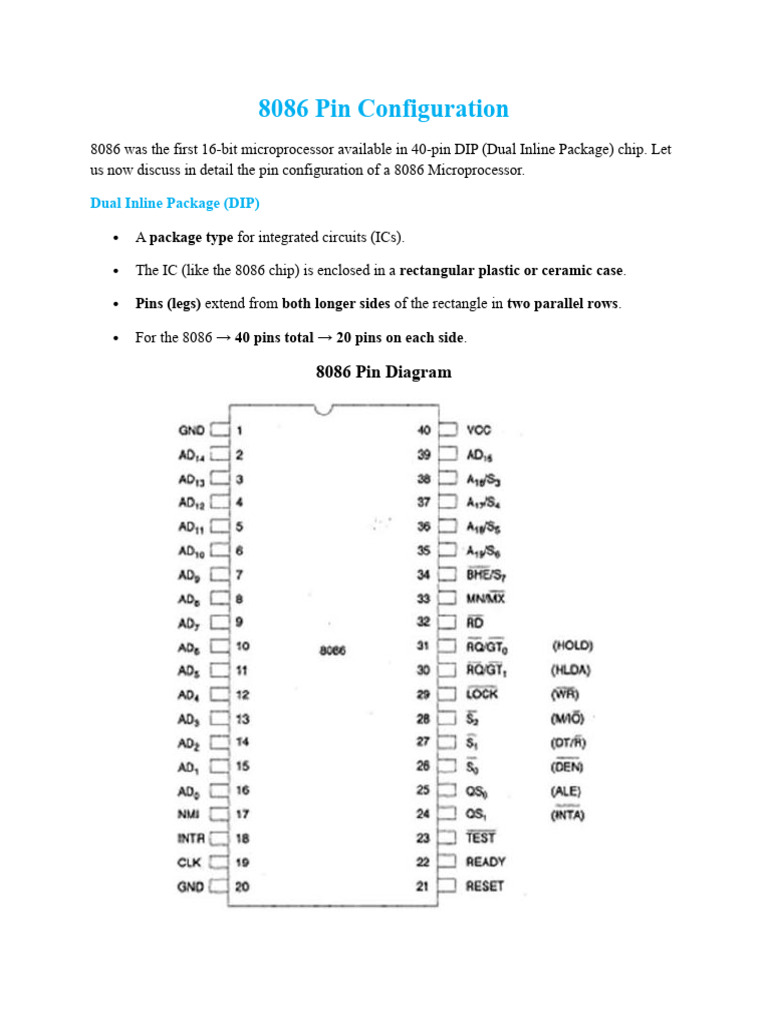 8086 | PDF | Input/Output | Computer Data