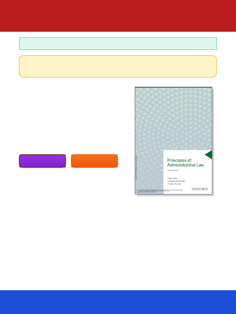 Principles of Administrative Law 3rd Edition Peter Cane Leighton ...