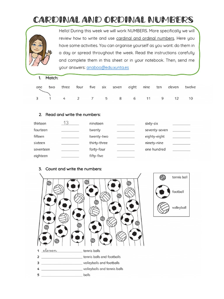 Cardinal & Ordinal Numbers - Several Exercises | PDF | Chinese Zodiac