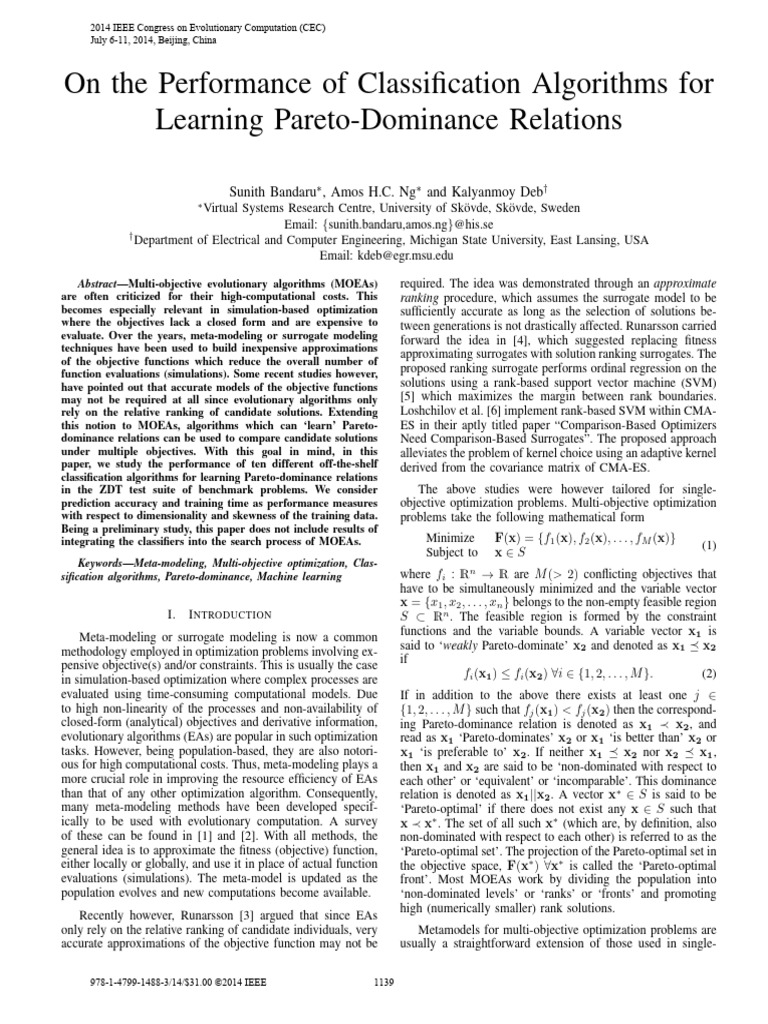 On_the_performance_of_classification_algorithms_for_learning_Pareto ...