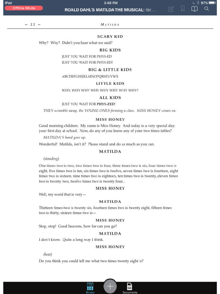 Matilda Script Edited | PDF