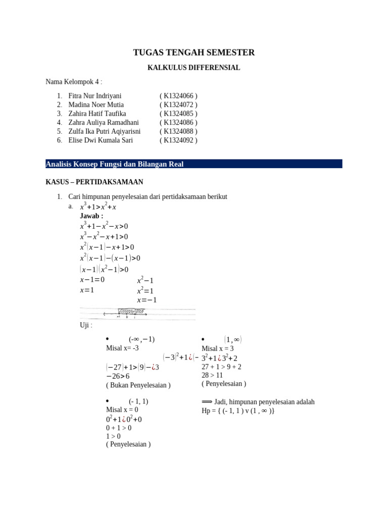 Tugas Kalkulus | PDF