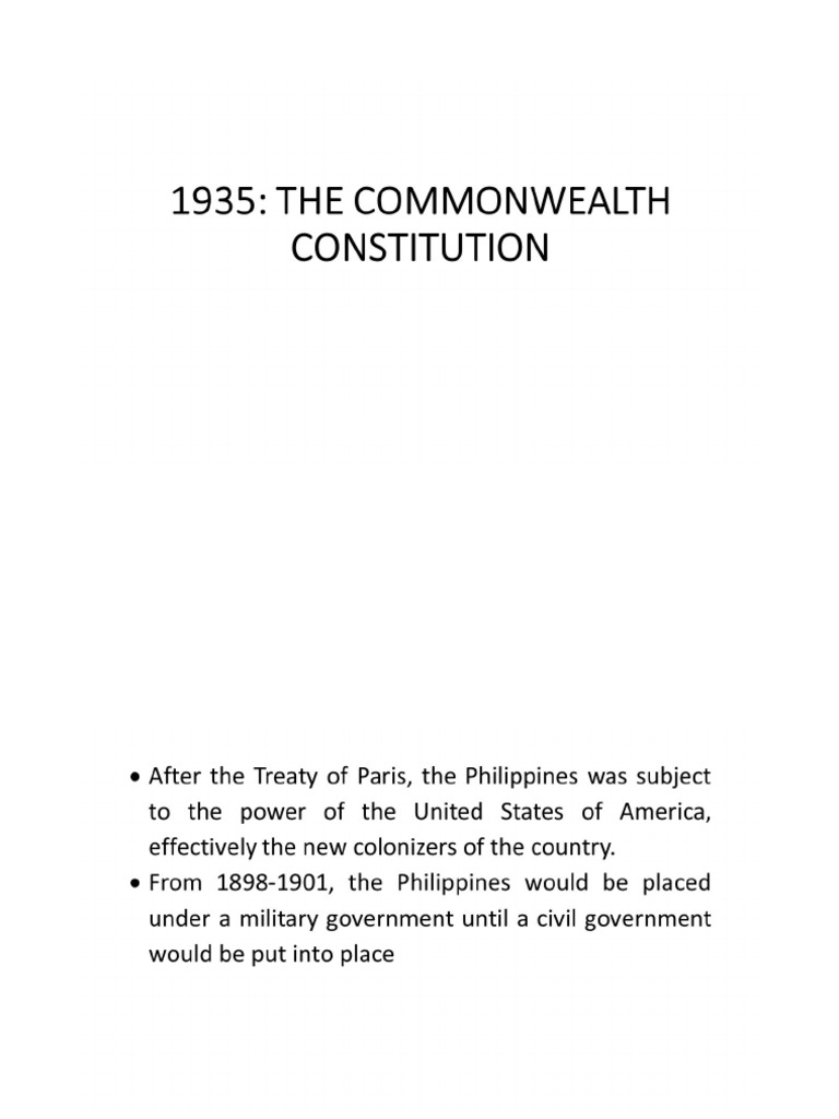 The 1935 and 1943 Constitution | PDF