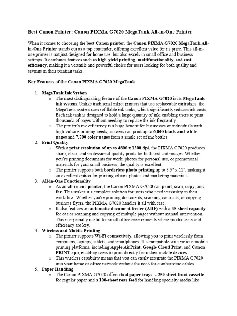 Best Canon Printer | PDF | Printer (Computing) | Image Scanner