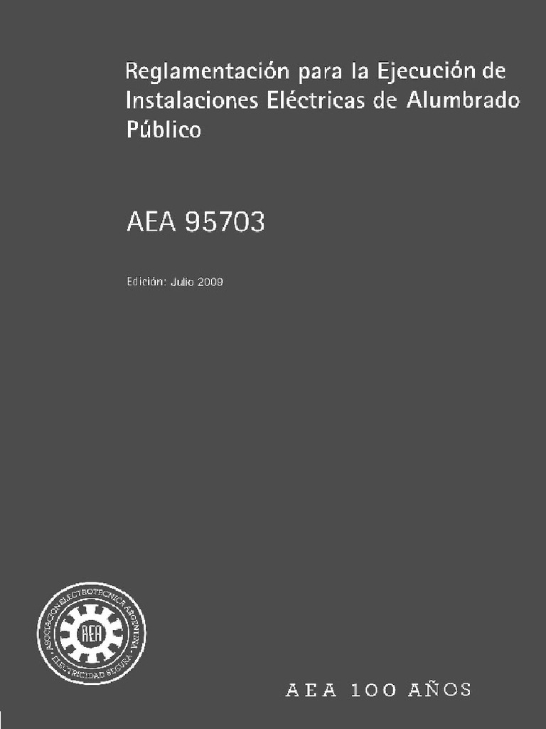 AEA 95703 Ejecucion de Inst. Elect. Alumbrado Publico 2009 | PDF