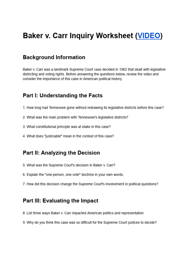 Baker V Carr | PDF