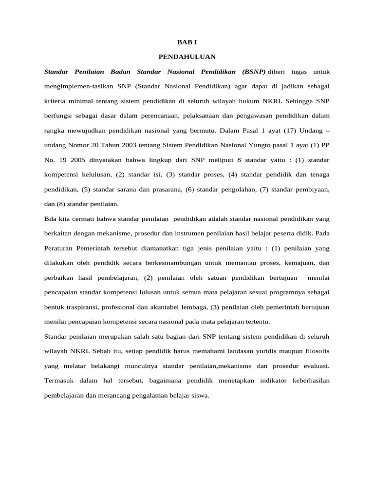 8 Standar Pendidikan | PDF
