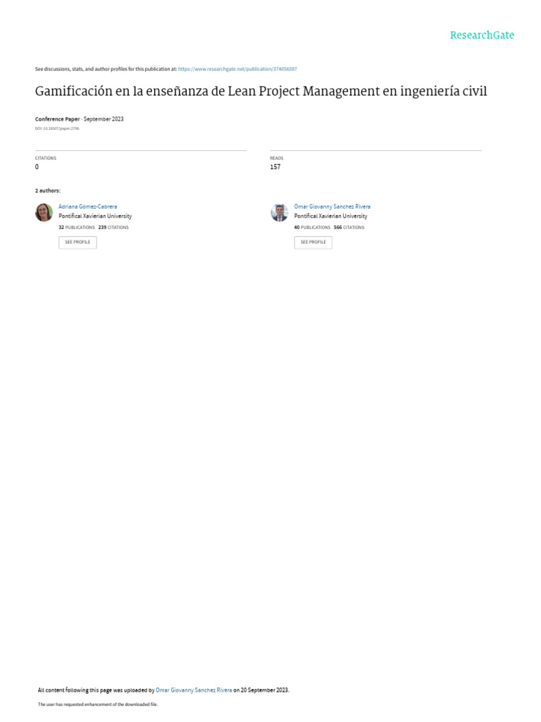 Gamificación en Lean Project Management | PDF