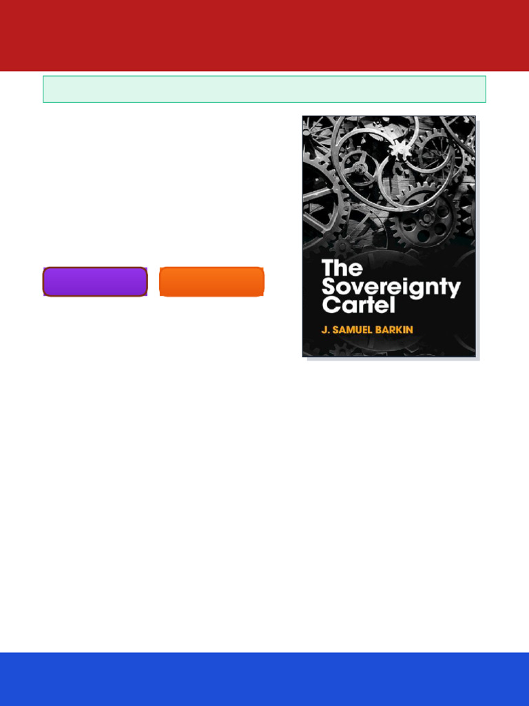 The Sovereignty Cartel 1st Edition J. Samuel Barkin Ebook Editor ...