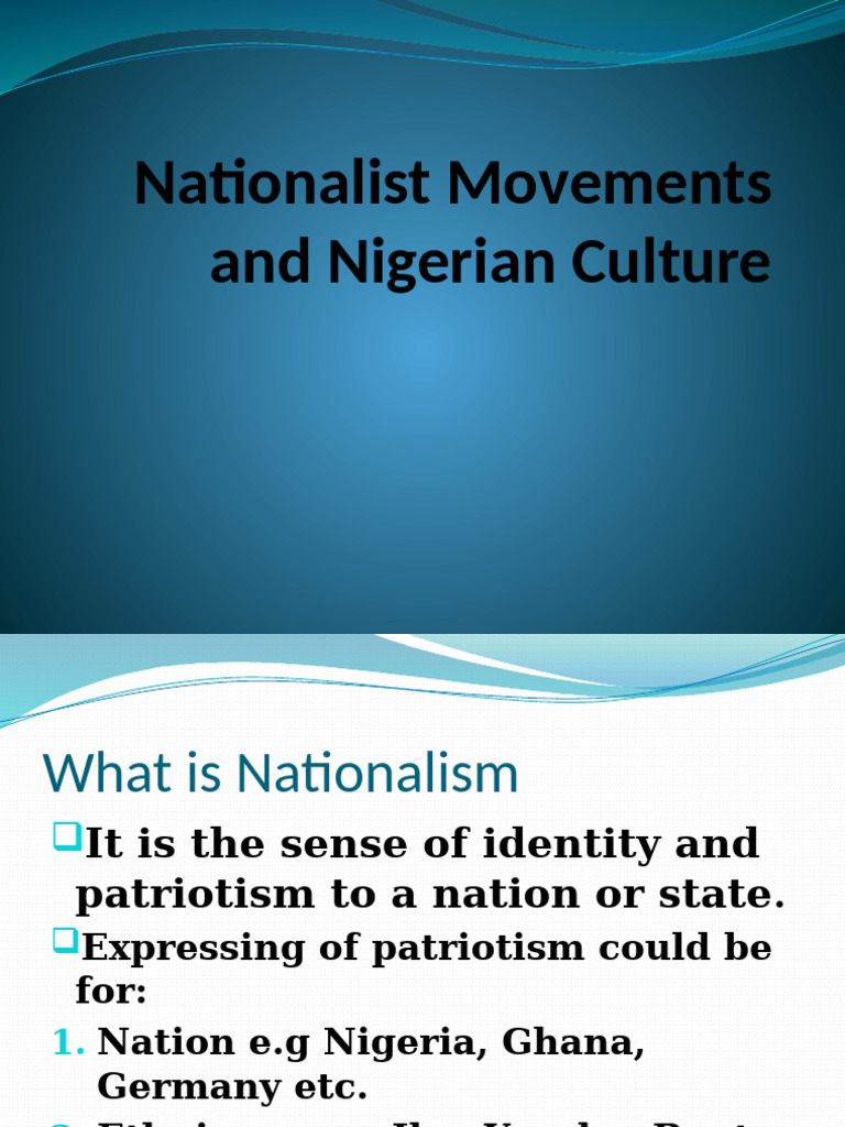 Nationalist Movements and African Culture | PDF