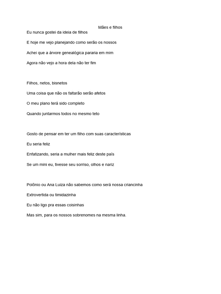 Débora Vieira - Autoral 8 - Mães e Filhos | PDF