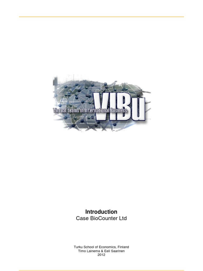 VIBu Introduction Bio Counter 06 - 2012 | PDF | Delivery (Commerce) | Profit (Accounting)