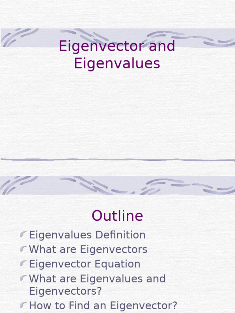 Eigenvector And Eigenvalues Pdf Eigenvalues And Eigenvectors