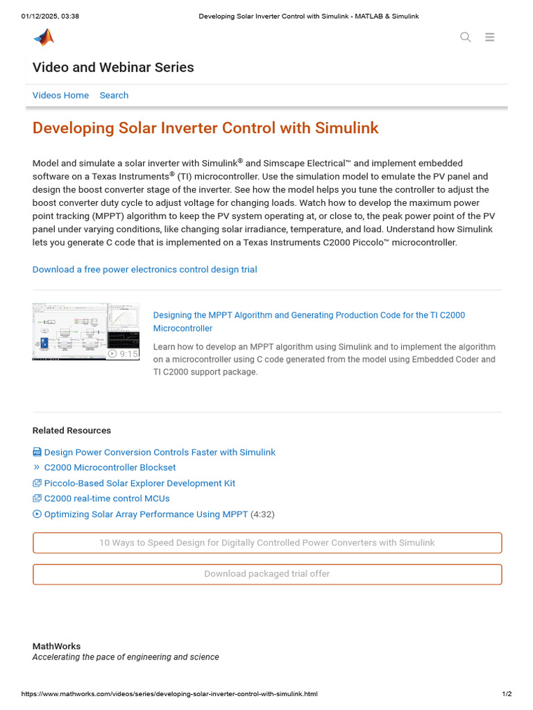 Solar Inverter Control with Simulink | PDF | Electrical Engineering ...