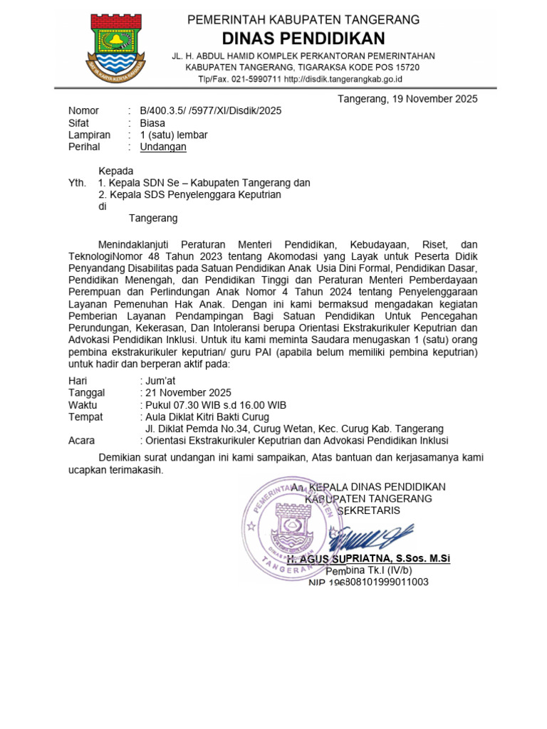 Undangan Keputrian | PDF