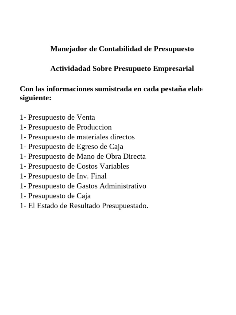 Margia Cedeño Clase Final Infotep | PDF | Presupuesto | Economias